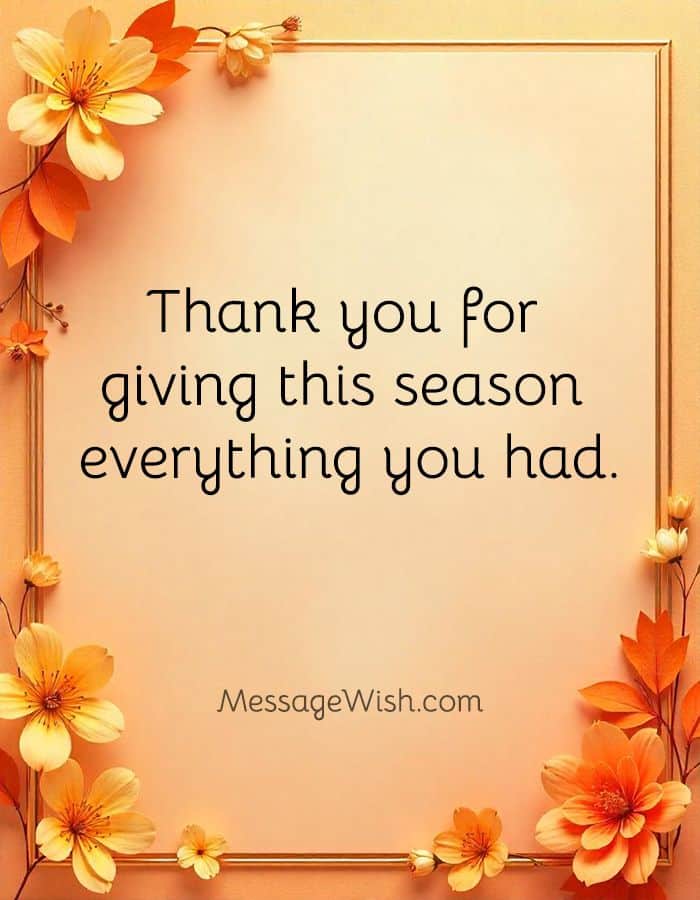 Best 53+ Thank You Messages From Coach to Players
