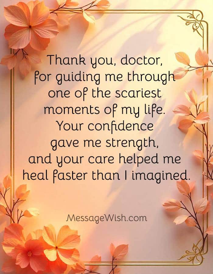 20+ Sweet Thank You Messages for Doctor After Surgery